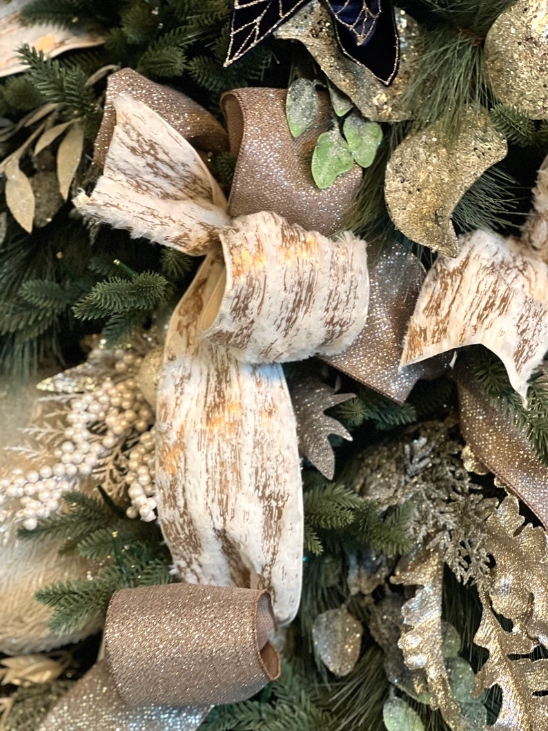 4 Champagne & Fur Ribbon 4 Designer Wired Ribbon 10 - Etsy