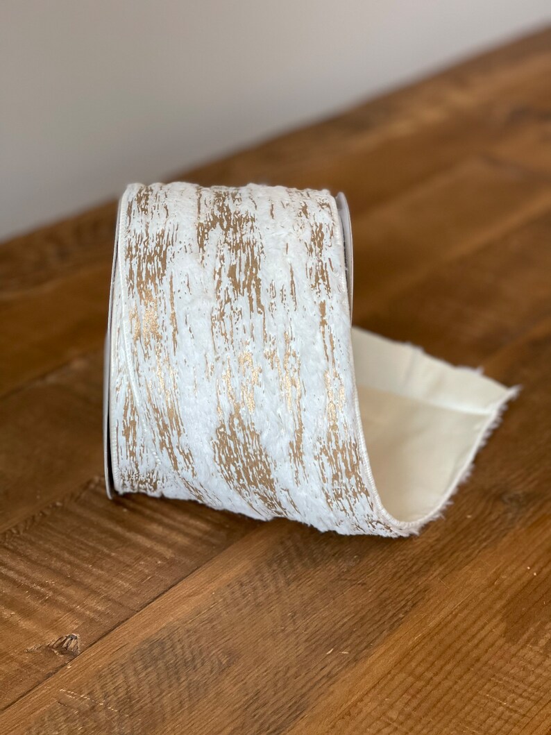 4 Champagne & Fur Ribbon 4 Designer Wired Ribbon 10 - Etsy