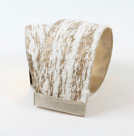 4 Champagne & Fur Ribbon 4 Designer Wired Ribbon 10 - Etsy