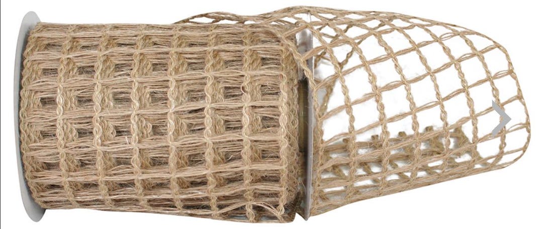 6” Grande Net Jute Wired Edge- Natural Color - 10 Yards - Etsy