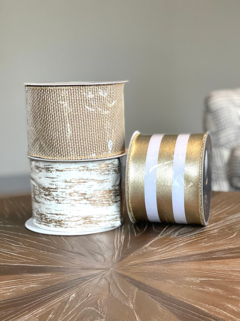 4 Champagne & Fur Ribbon 4 Designer Wired Ribbon 10 - Etsy