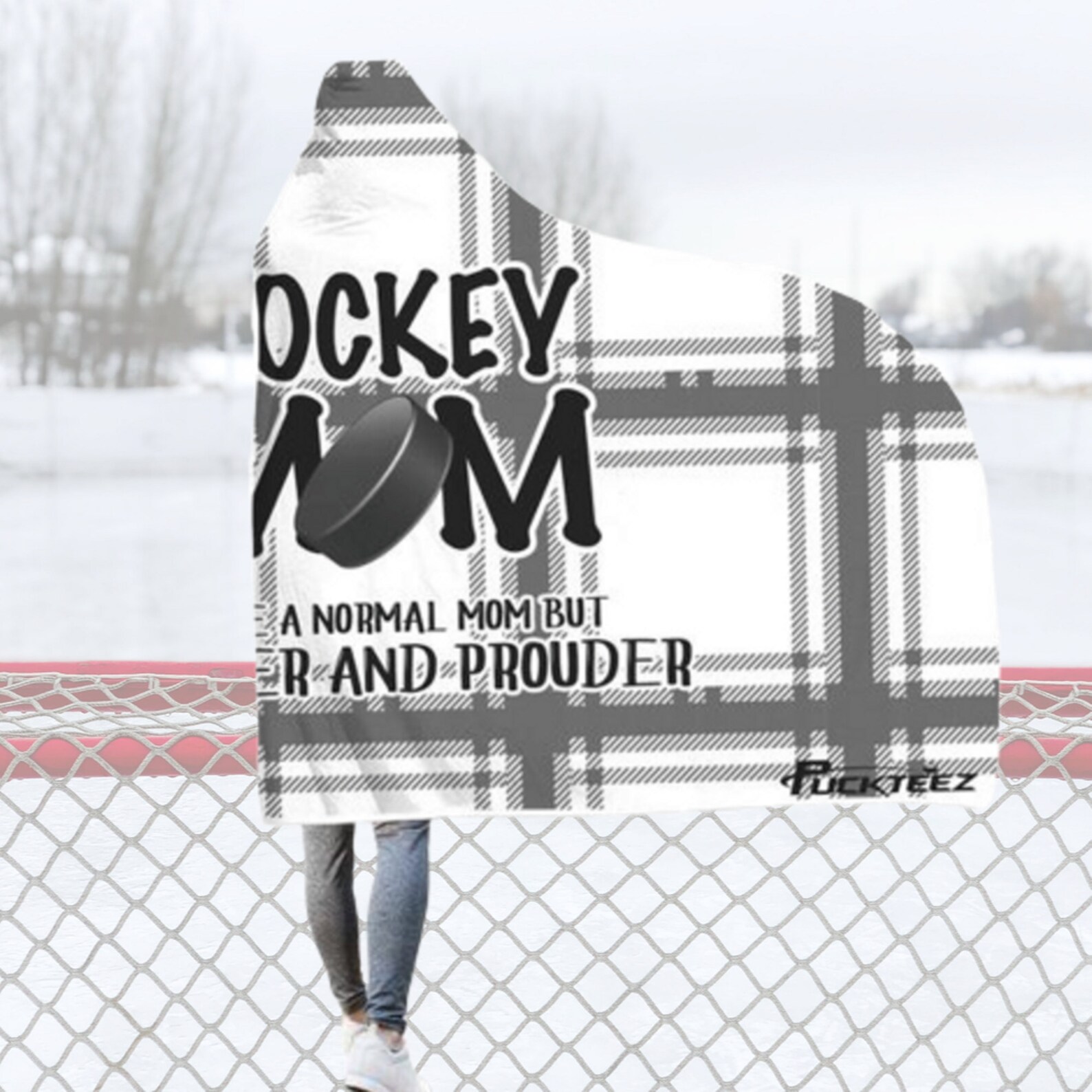 Custom Made Hockey Hooded Blanket, Hockey Mom Gift, Gift for Her, Rink ...