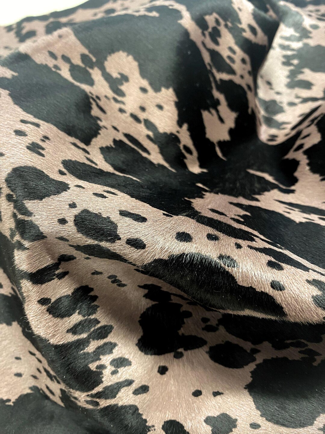 Brown Cow Print Pony Calfskin Hair on Leather Hides Genuine Animal ...