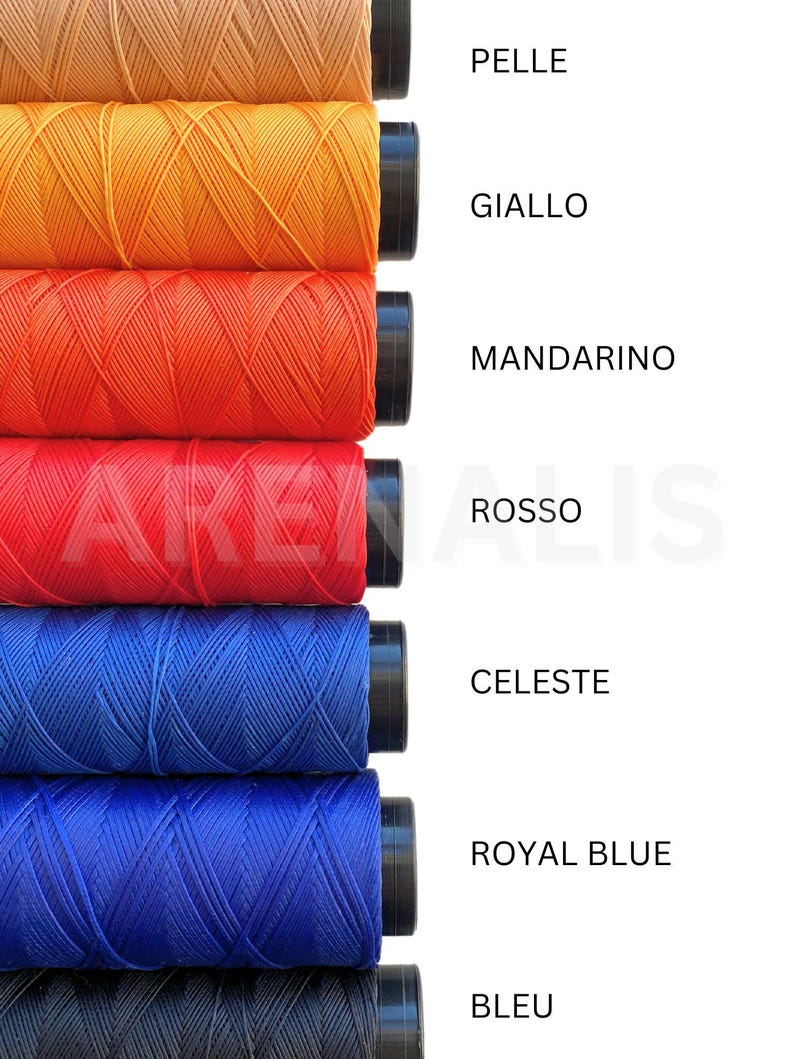 Italian Braided Waxed Polyester Thread | Leather Sewing, Bags, Shoes (0 ...