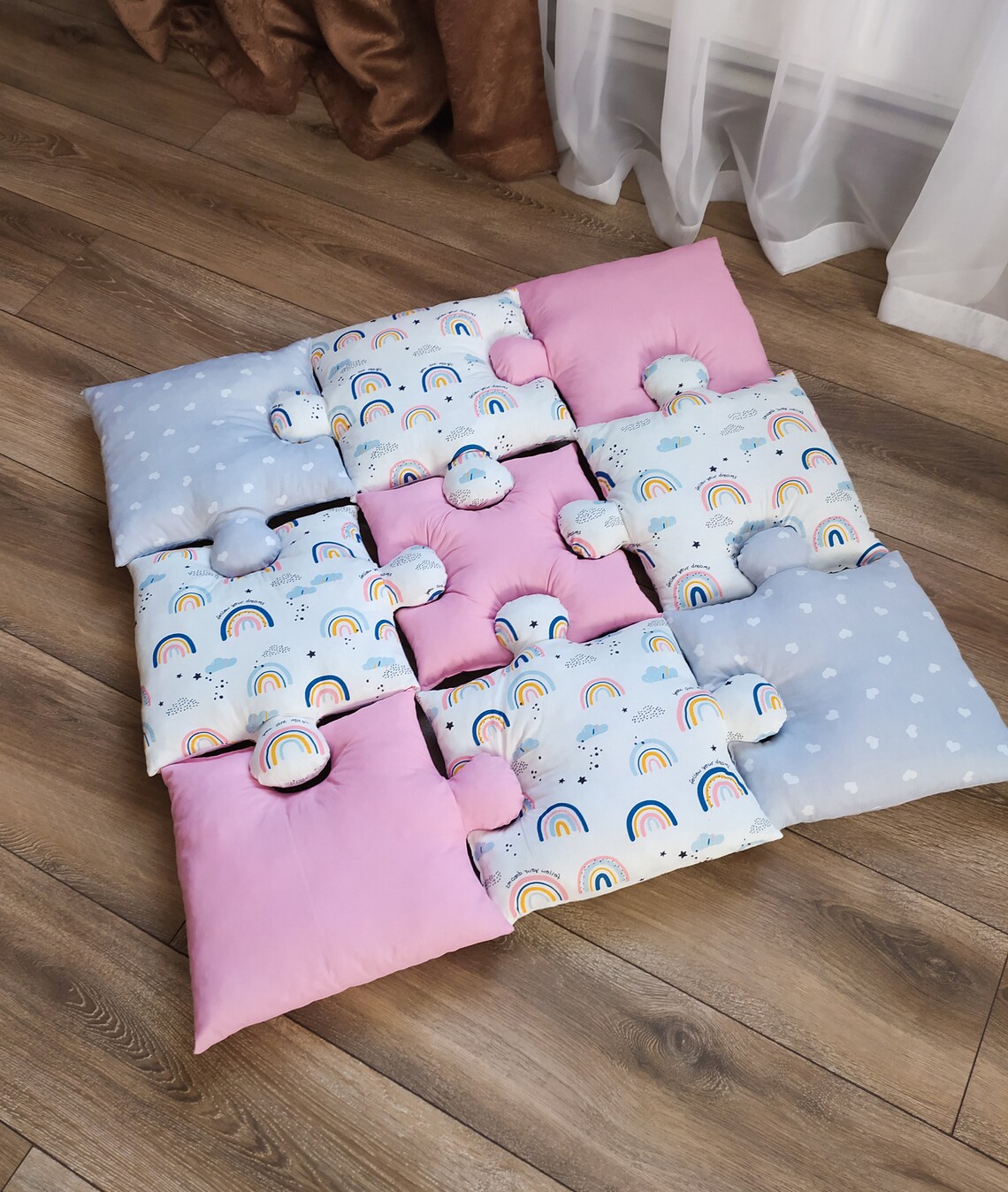Perfeсt Baby Gift Puzzle Baby Play Mat With Rainbow | Etsy