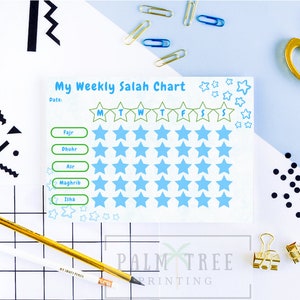 Printable Salah Prayer Chart for Boys, Download at Home Instantly - Etsy