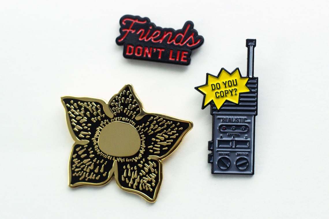Stranger Things Enamel Pin Pack | Etsy