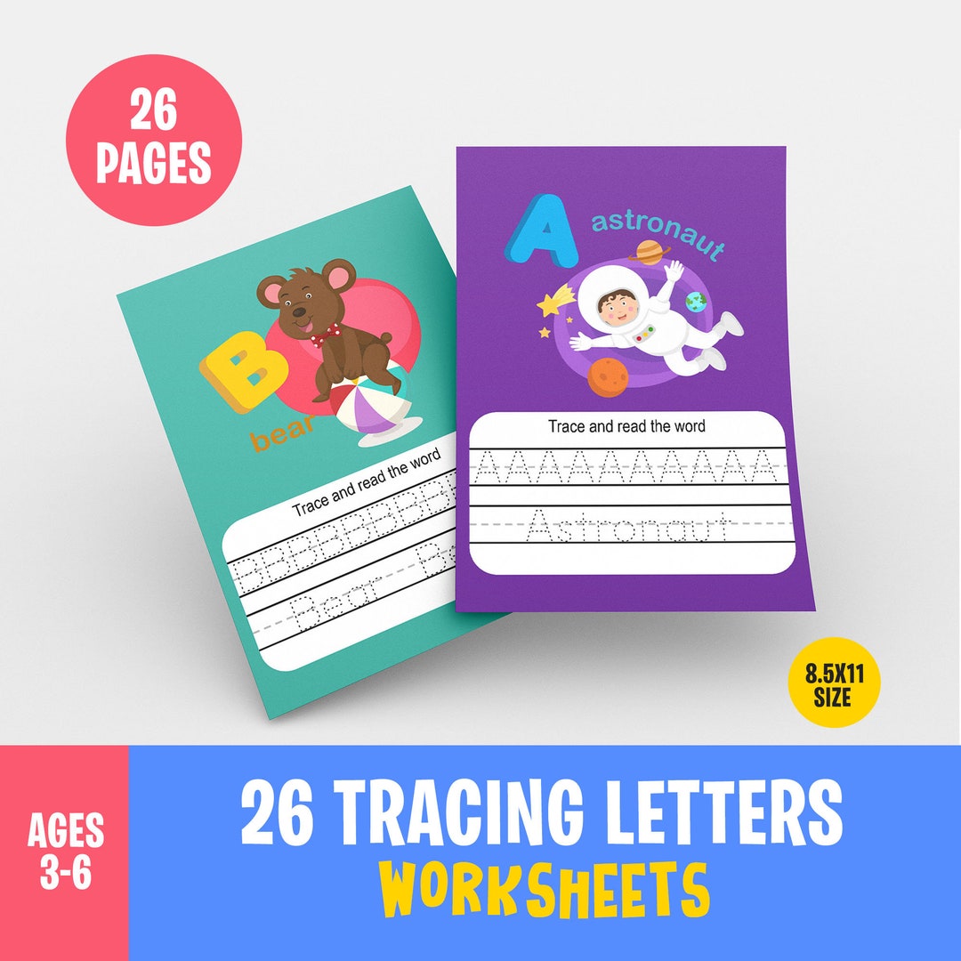 26 Letters Tracing Alphabet Preschool Learning Folder Busy - Etsy