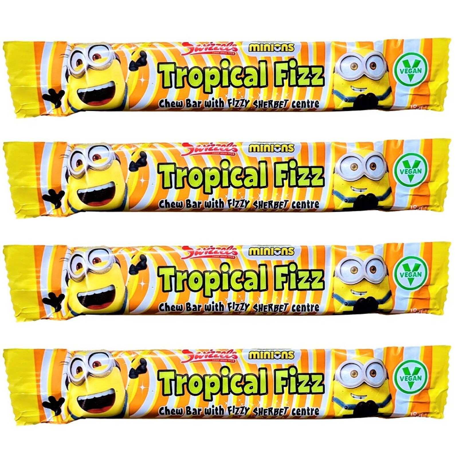 Swizzels Minions Tropical Fizz Chew Bars 4 Pack - Etsy