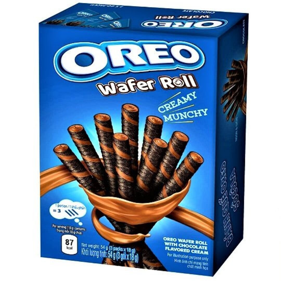 Oreo Chocolate Cream Filled Wafer Rolls 54g - Etsy