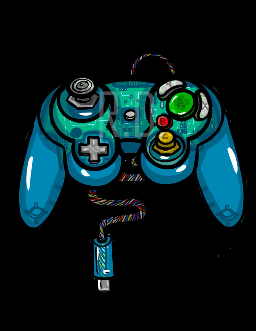 Gamecube Clear Controller Sticker - Etsy
