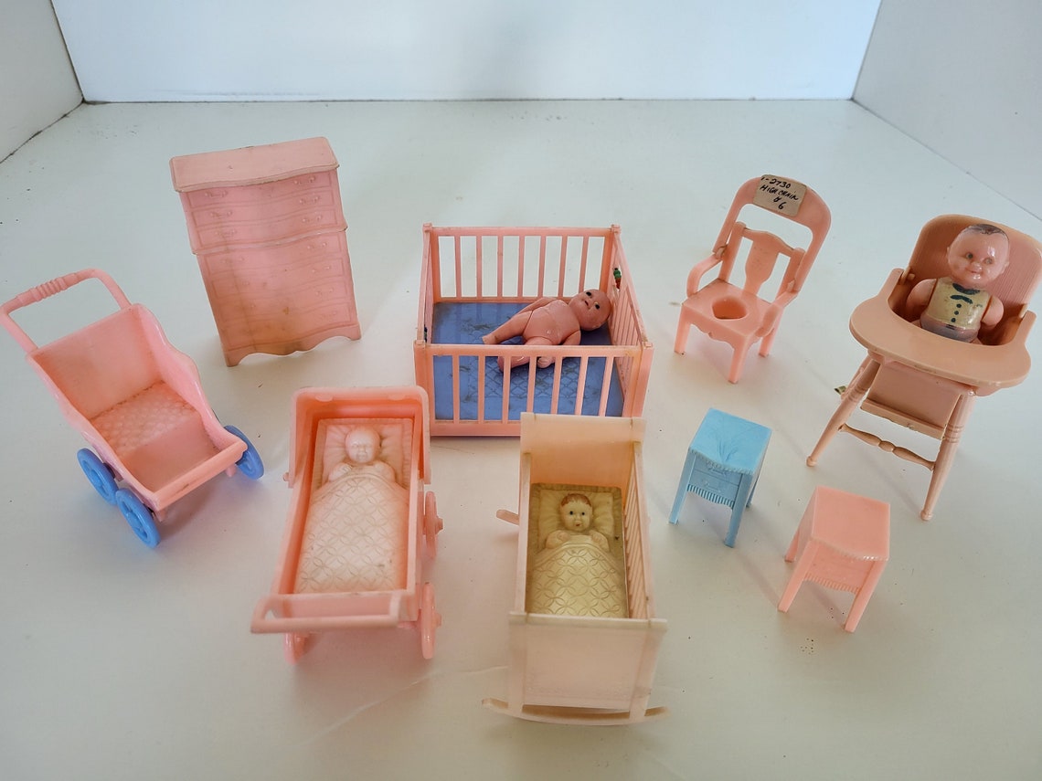 Renwal Dollhouse Furniture Nursery Set - Etsy