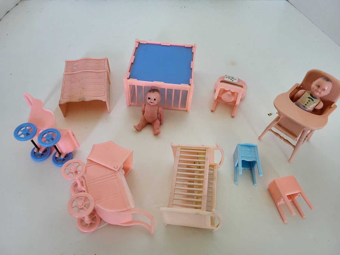 Renwal Dollhouse Furniture Nursery Set - Etsy