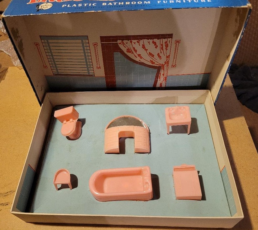 Plasco Little Homemaker Dollhouse Bathroom in the Box - Etsy
