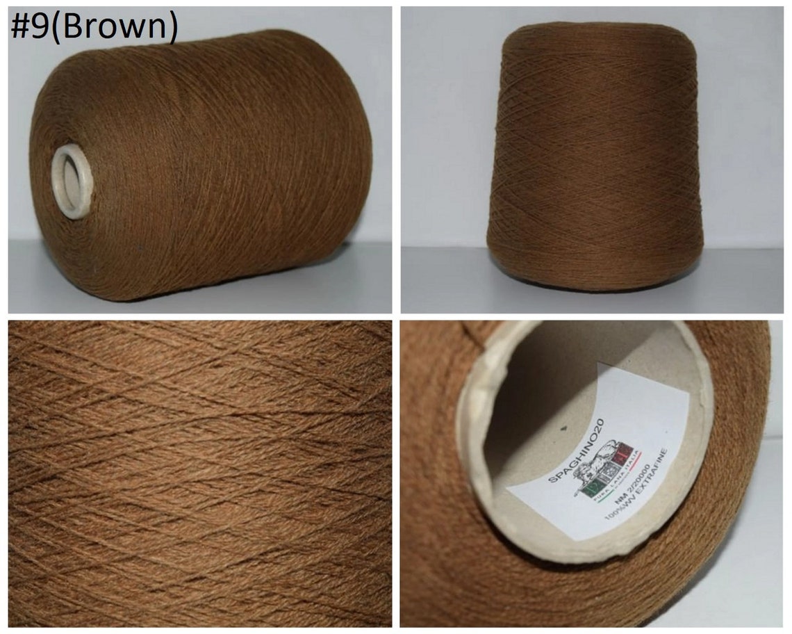 100 Grams 100% Merino Wool Extra Fine,1000 M per 100 Grams, Italian ...