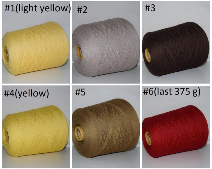 100 Grams 100% Merino Wool Italian Fine Yarn, Yarn on Cone, per 100 ...