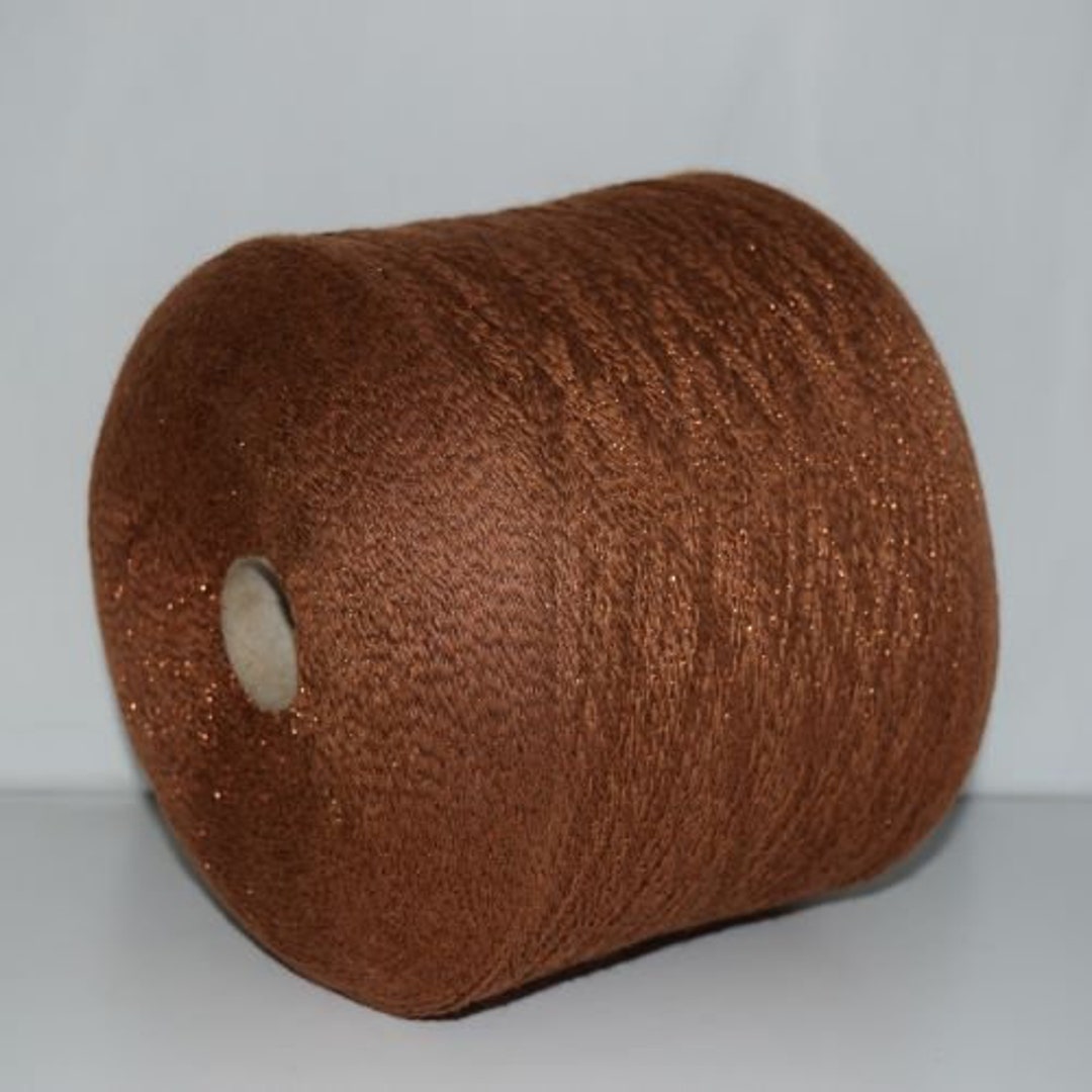 100 Grams 90/10% Merino Wool/ Lurex, Italian Fine Yarn, Yarn on Cone ...