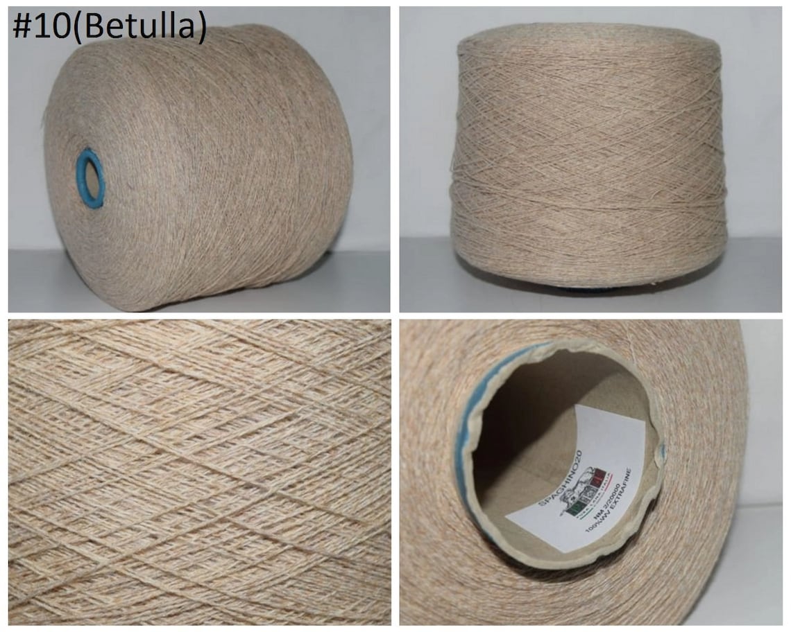 100 Grams 100% Merino Wool Extra Fine,1000 M per 100 Grams, Italian ...