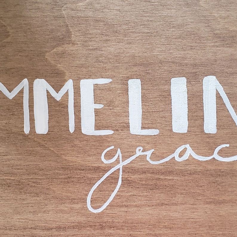 Flower Name Sign Wreath Gold Hoop and Wood Sign With Hand - Etsy