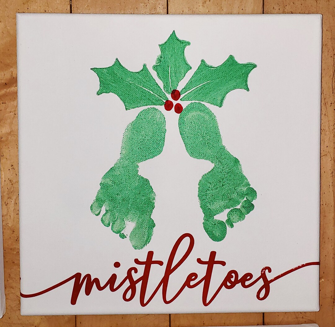 Baby Feet Xmas Gift Mistle-toes DYI Paint and Vinyl Kit - Etsy