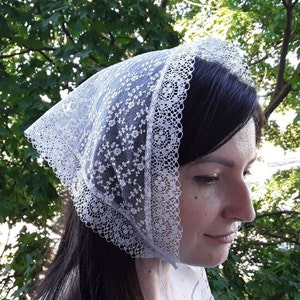 Sheer Lace Head Scarf Triangle for Women/ Hair Bandana/ - Etsy