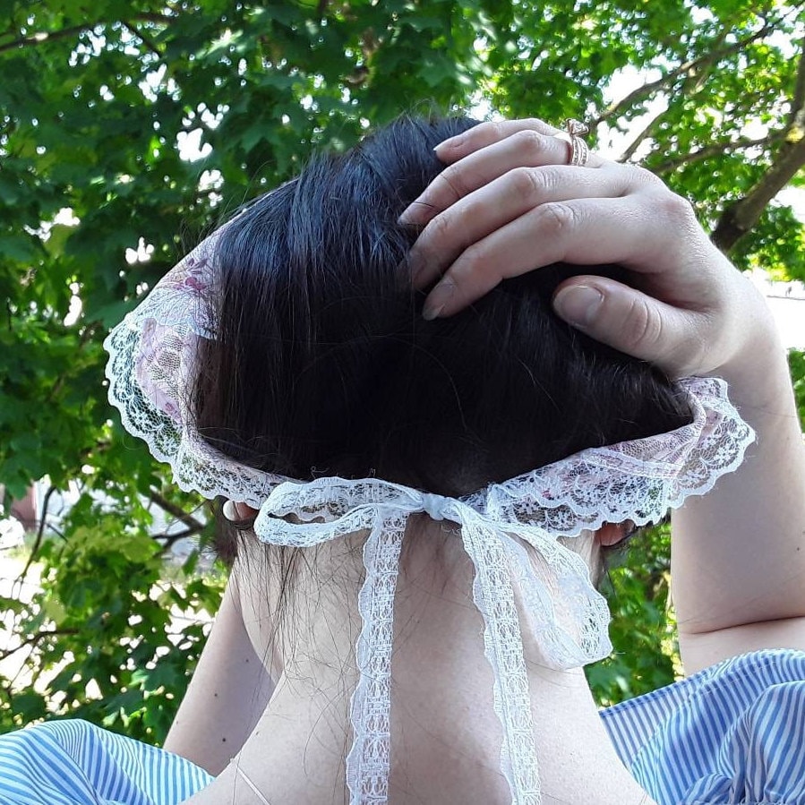 Sheer Lace Head Scarf Triangle for Women/ Hair Bandana/ - Etsy