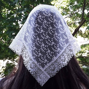 Sheer Lace Head Scarf Triangle for Women/ Hair Bandana/ - Etsy