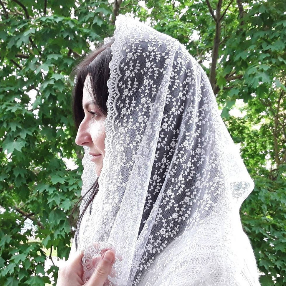 Chapel Veil Infinity/ Church Head Covering/ Sheer Head Scarf - Etsy UK