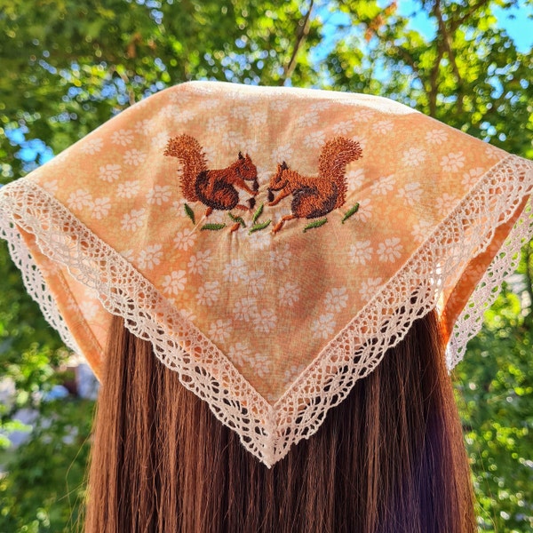 Embroidered Cottagecore Bandana - Etsy