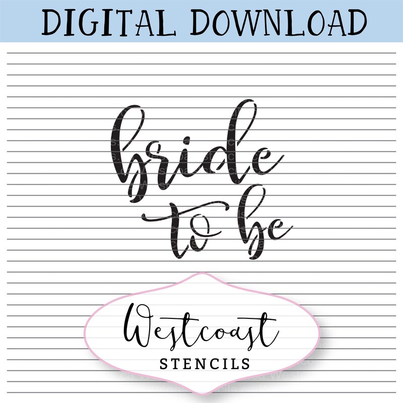 Bride Stencil - Etsy