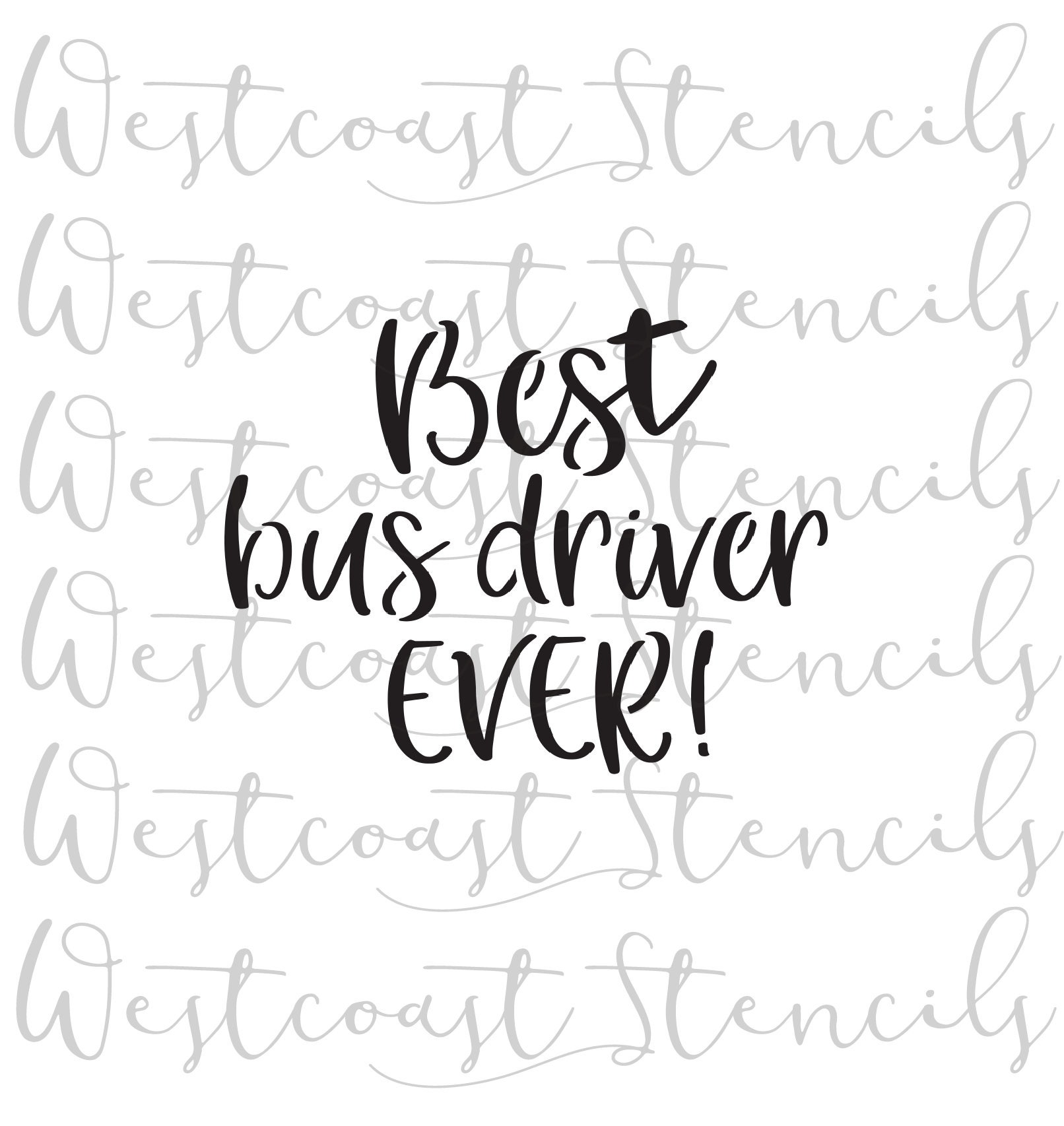 DIGITAL Best Bus Driver Ever Stencil School Cookie Stencil | Etsy