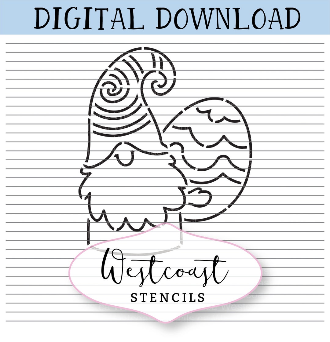 DIGITAL PYO Easter Gnome Boy, Cookie Stencil, Svg, Png, Digital ...