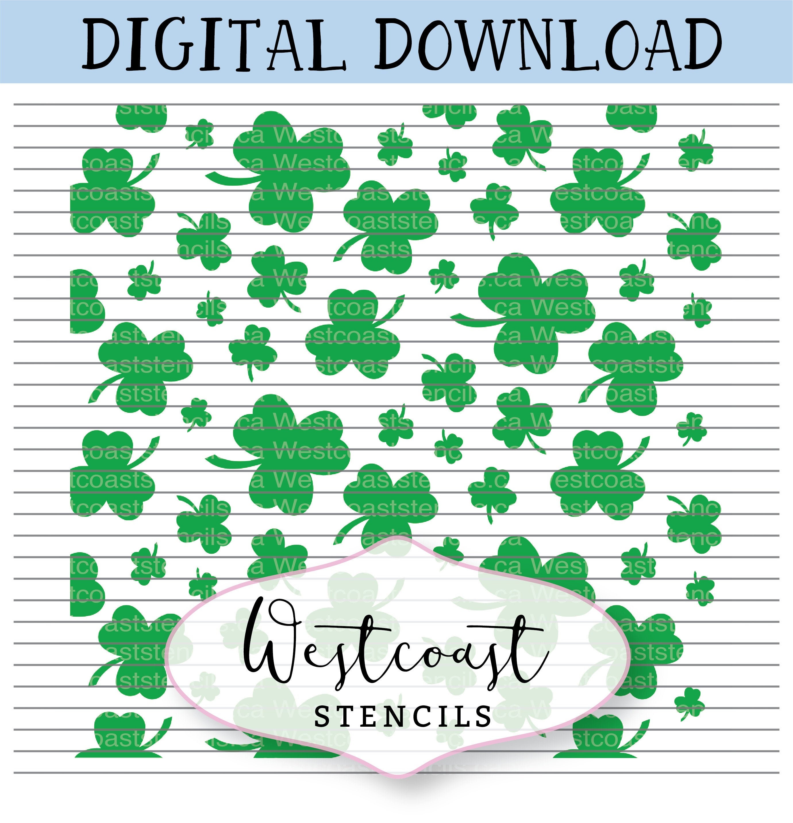DIGITAL Clover Background Stencil Cookie Stencil SVG PNG | Etsy