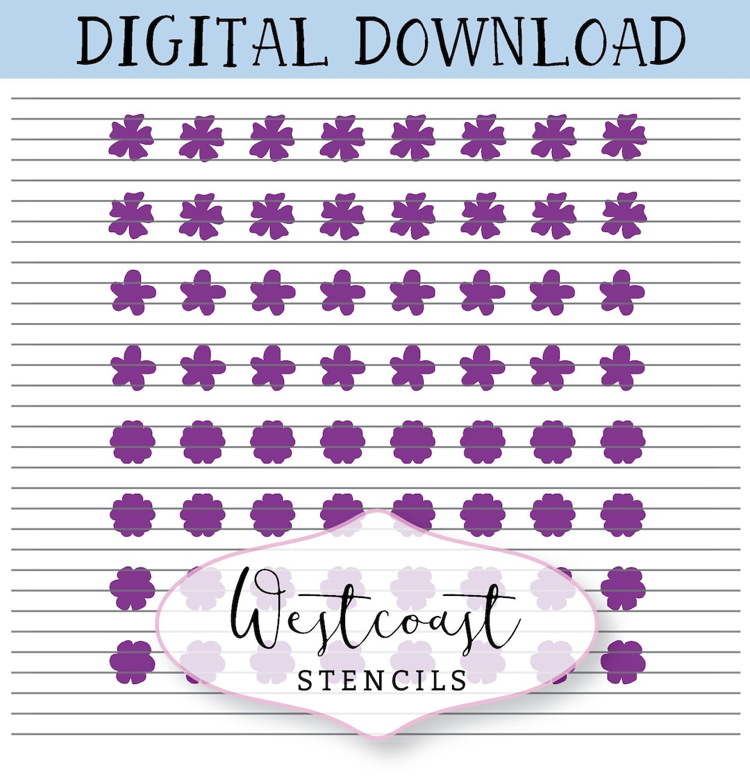 DIGITAL Floral Sprinkle Background Stencil, Easter, Cookie Stencil, SVG ...