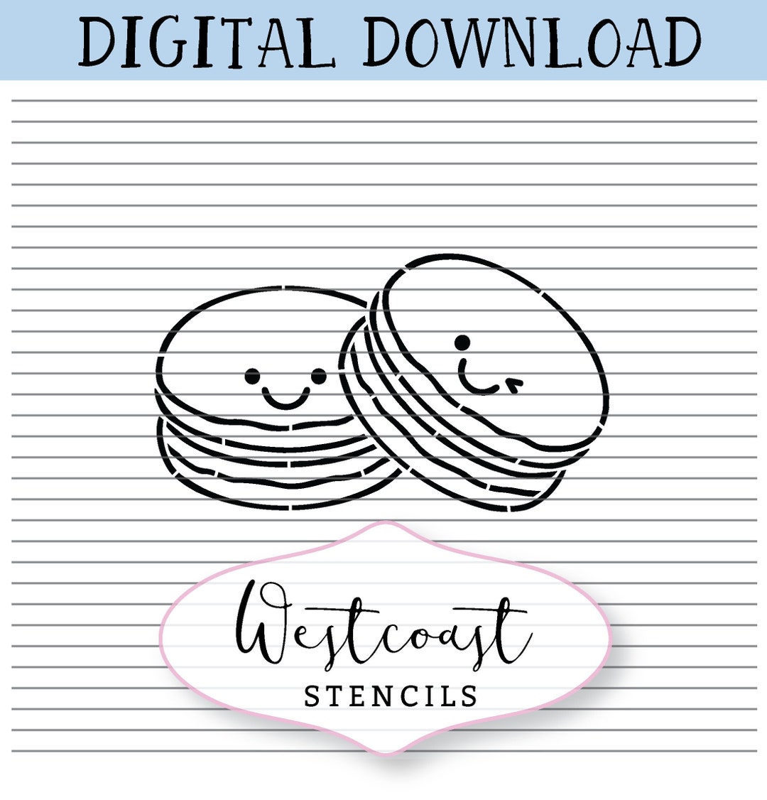 DIGITAL PYO Macaron Stencil, Cookie Stencil, Svg, Png, Digital Download ...