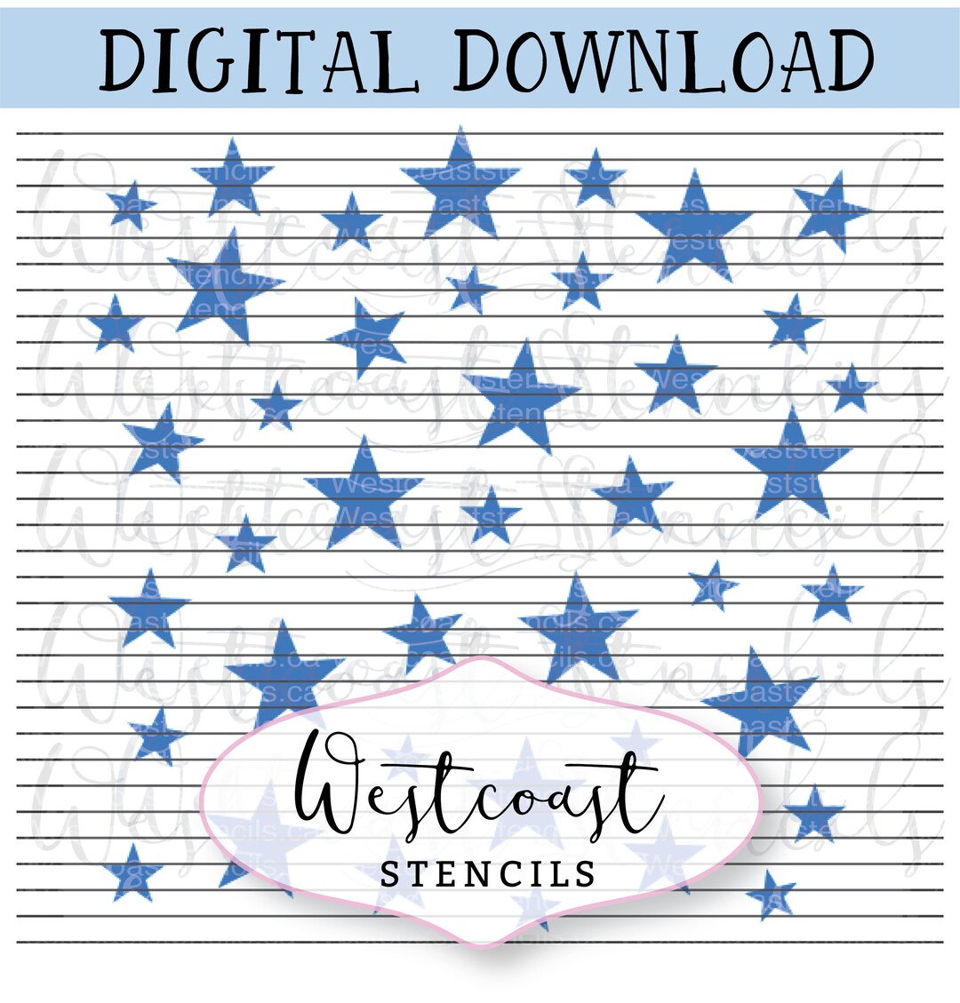 Star Random Pattern Stencil Cookie Stencil DIGITAL File SVG PNG Digital ...