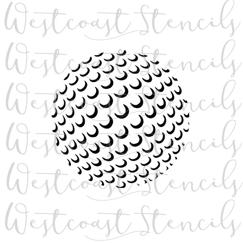 Golf Ball Stencil - Etsy