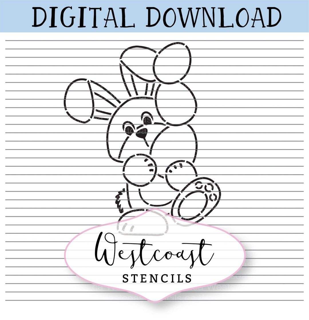 DIGITAL PYO Easter Bunny Juggling Eggs, Cookie Stencil, Svg, Png ...