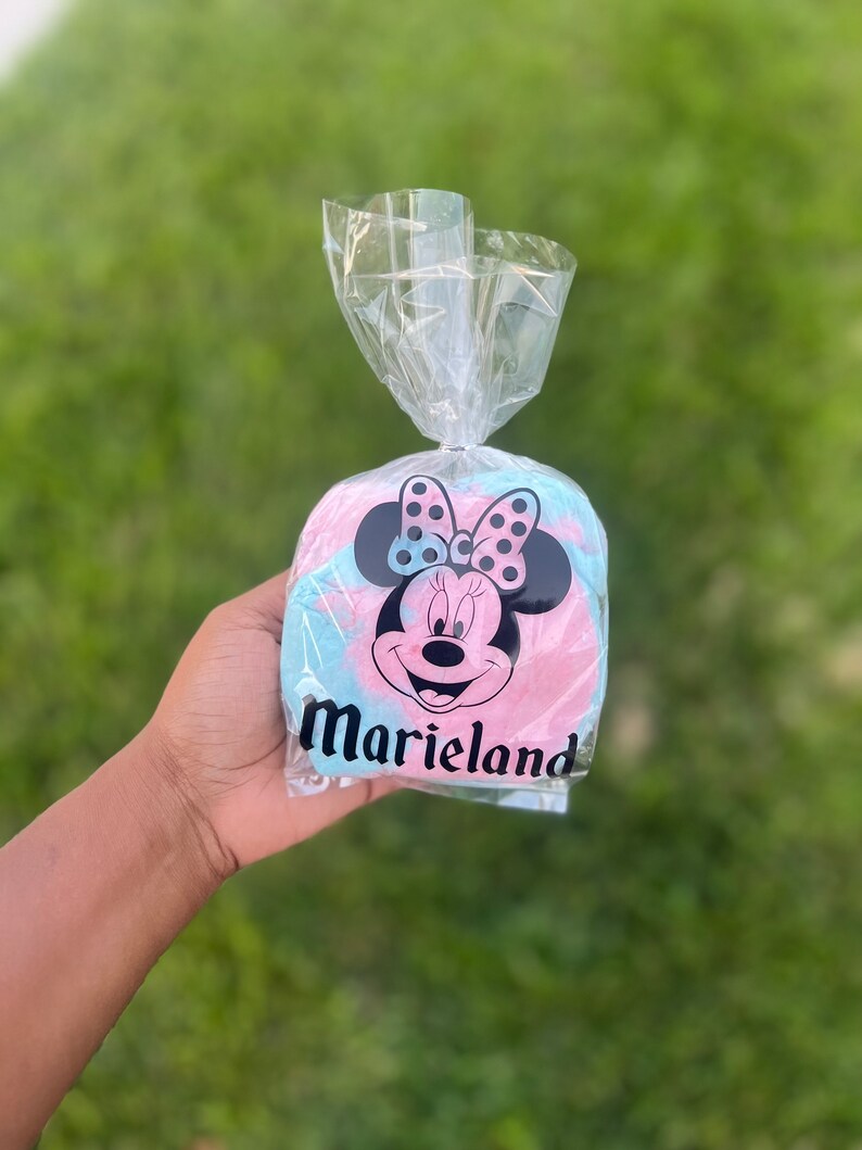 Custom Minnie Name Cellophane Bags Disneyland Themed Birthday - Etsy