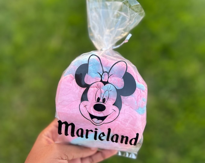 Custom Minnie Name Cellophane Bags Disneyland Themed Birthday - Etsy