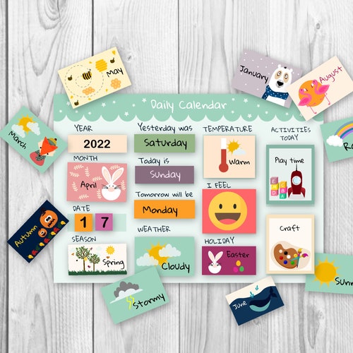 Morning Board Printable Bundle Circle Time Activity Weather | Etsy