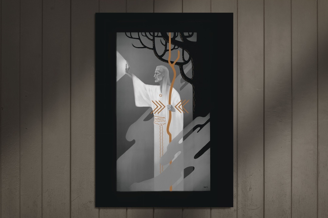 HERMIT | Baltic Pagan Spiritual Art Print | Latvian Tarot Illustration ...