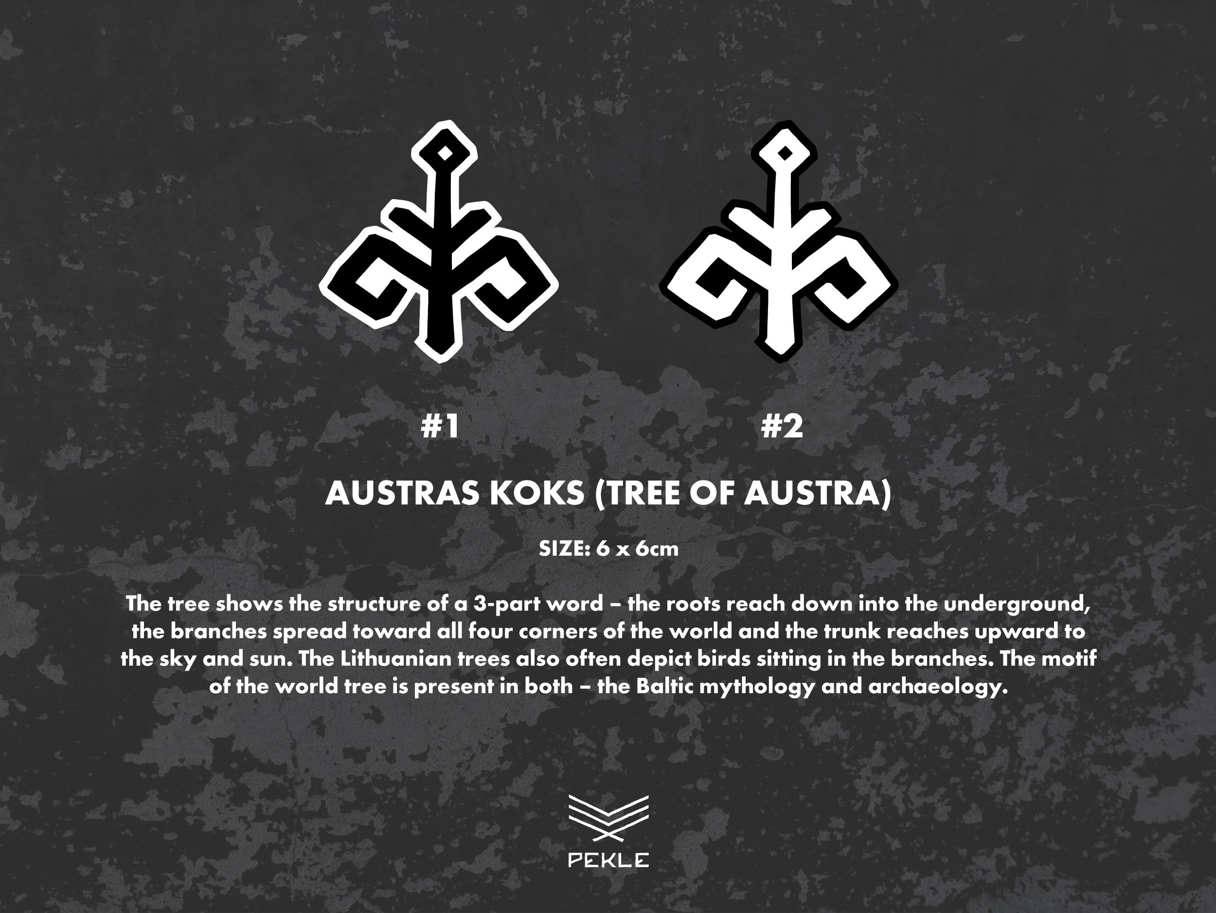 TREE OF AUSTRA Traditional Latvian Sign Patch Sew on Baltic Pagan Metal ...