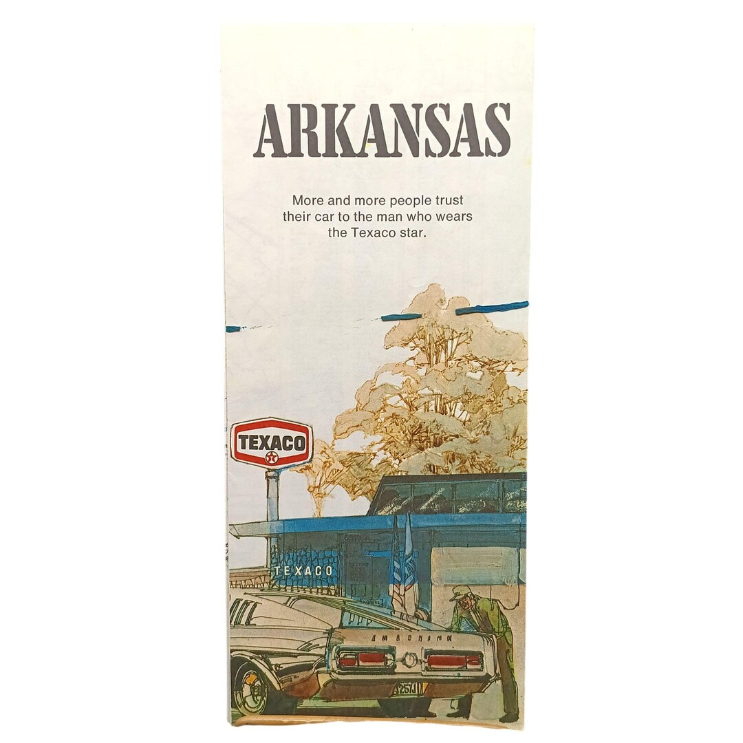 Vintage Texaco Arkansas Travel Brochure With Scenic Car Illustration - Etsy