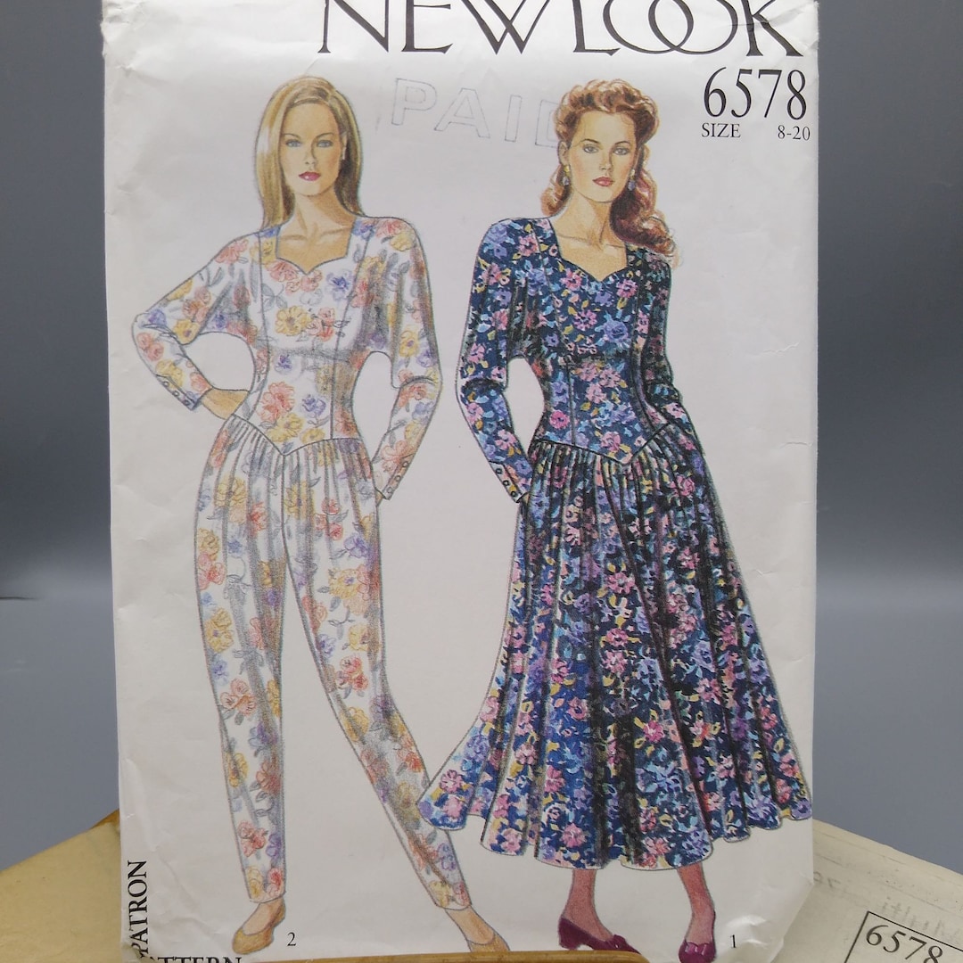 UNCUT Vintage Sewing PATTERN New Look 6578 Seven Sizes in One - Etsy