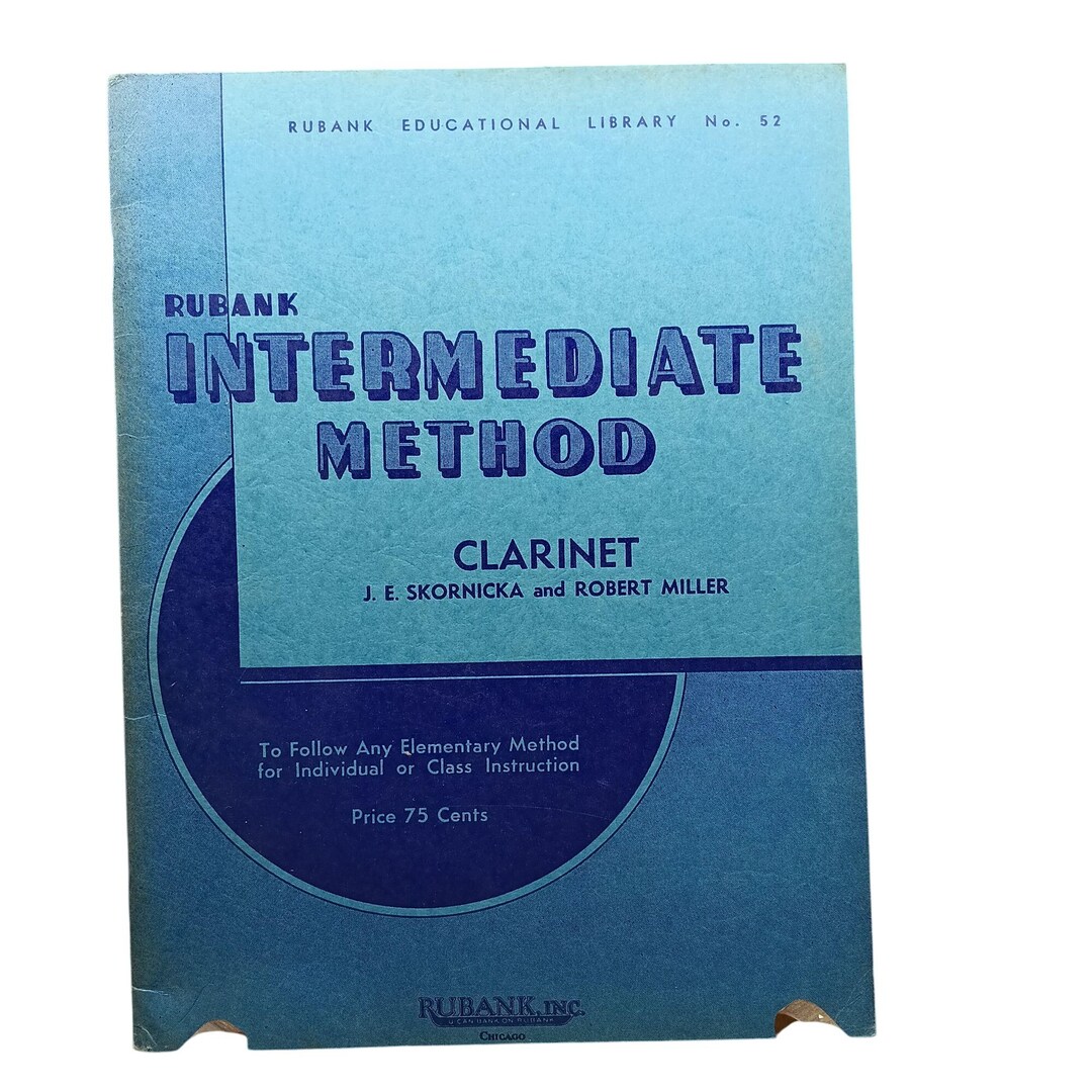 Vintage Sheet Music Rubank Intermediate Method for Clarinet, No 52 1938 - Etsy
