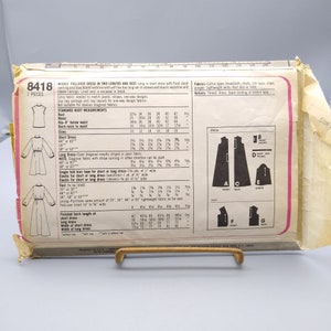 Vintage Sewing PATTERN Simplicity 8418, Misses 1977 Pullover Dress in ...