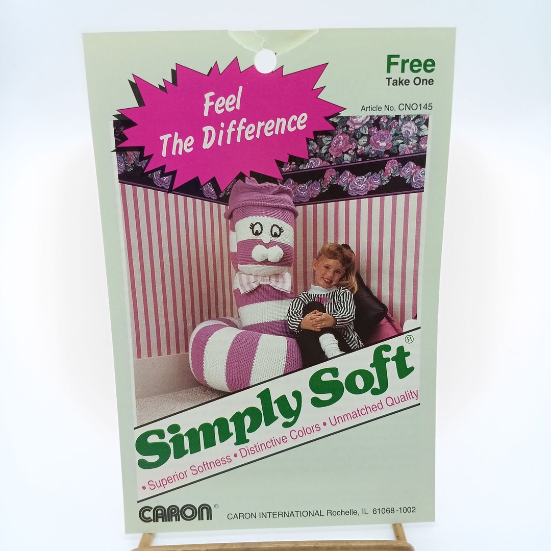 Vintage Patterns Caron Cotton Knit CNO145 Simply Soft Willie the Worm ...