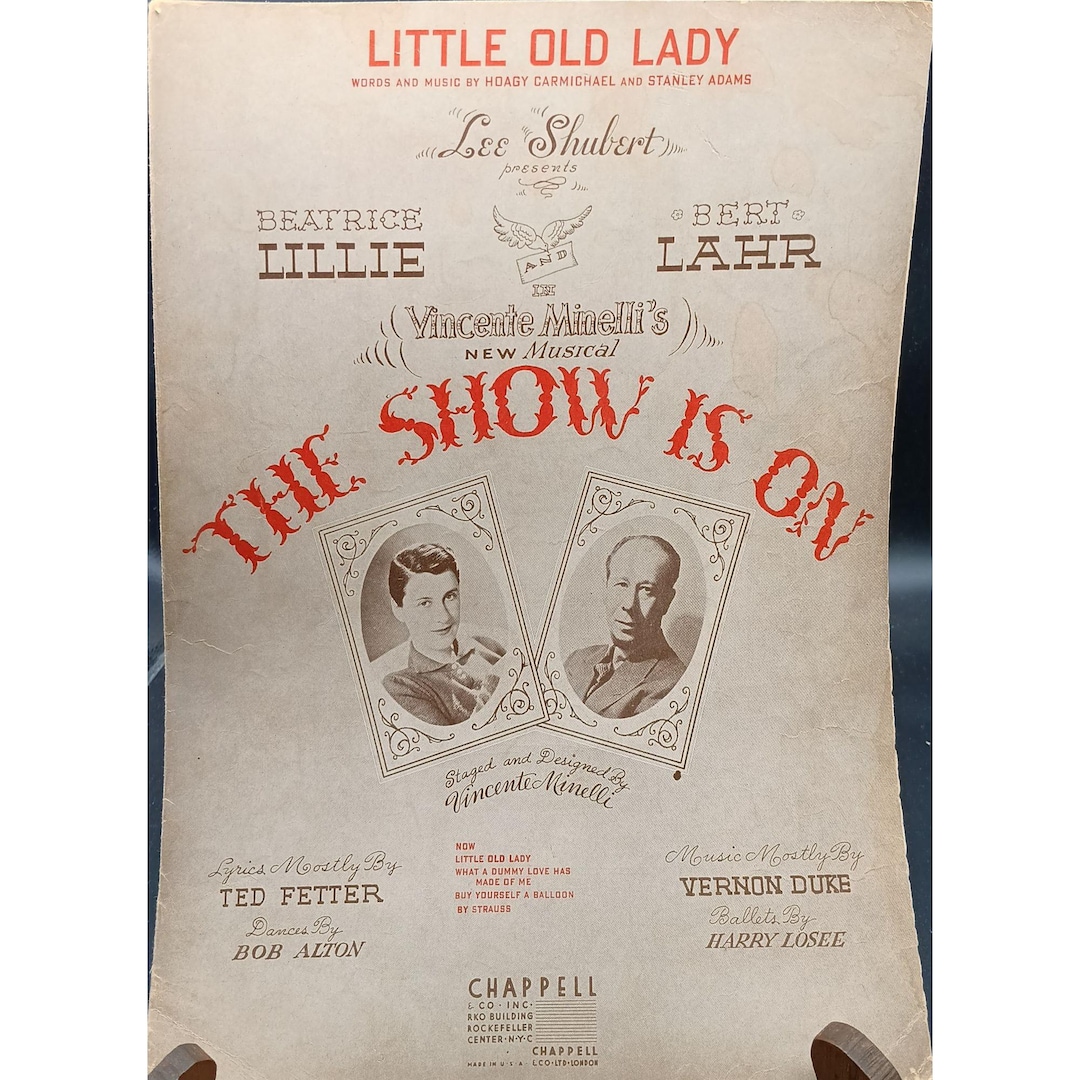Vintage 1936 Little Old Lady Sheet Music From "the Show is On ...