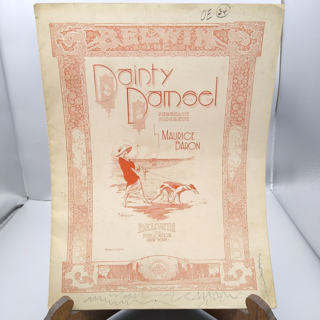 Vintage Sheet Music, Dainty Damsel Serenade Discrete by Maurice Baron ...